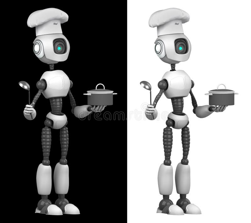 Robot Chef Drawing. Vector Cartoon Stock Vector - Illustration of ... Robot Chef Drawing. Vector Cartoon Stock Vector - Illustration of ...