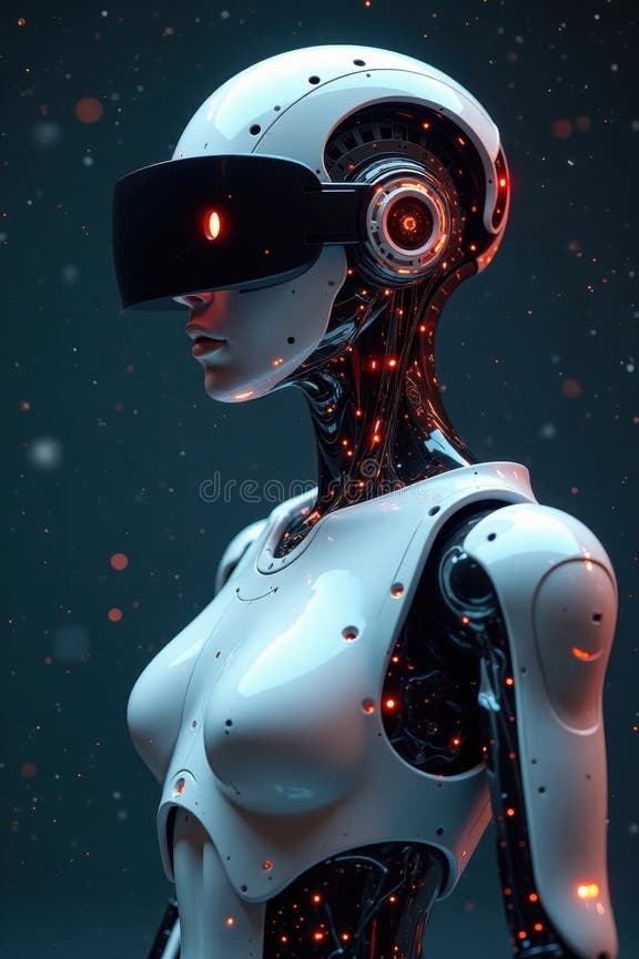 Humanoid Robot Construction Augmented Reality Programming Robot Design Stock Illustration