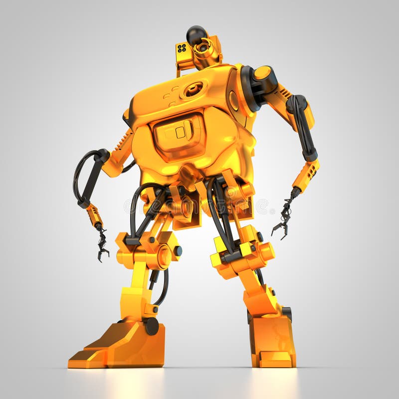 Red humanoid robot stock illustration. Illustration of humanoid - 40356768