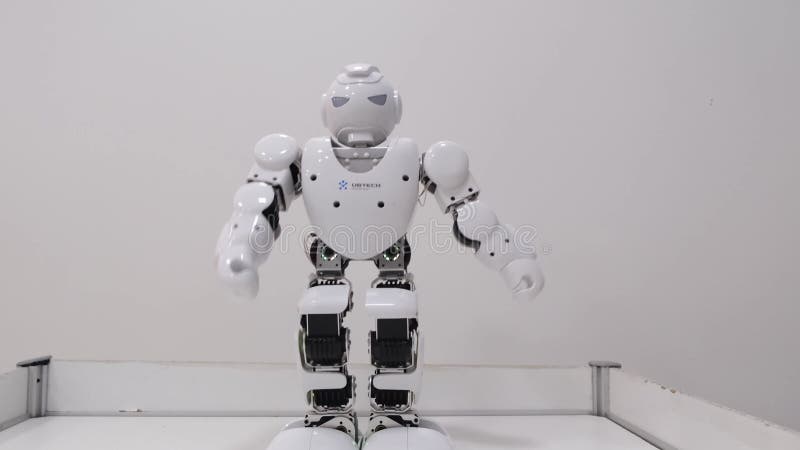 Humanoid Robot Dances a Popular Style Dance. Stock Footage - Video of ...