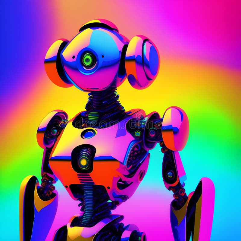 Humanoid Robot, Generative AI Illustration Stock Illustration ...