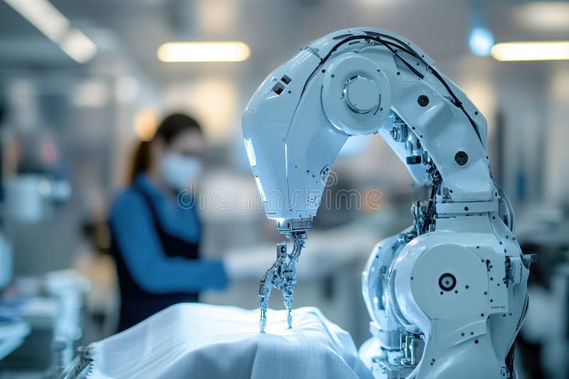 Humanoid Robot Expertly Operates Sewing Machine in Textile Factory ...