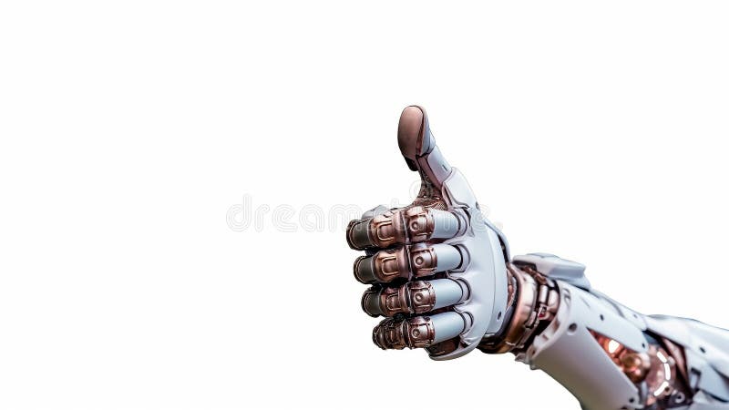A Humanoid Robot Extends Its Robotic Hand, Forming Symbol of OK ...
