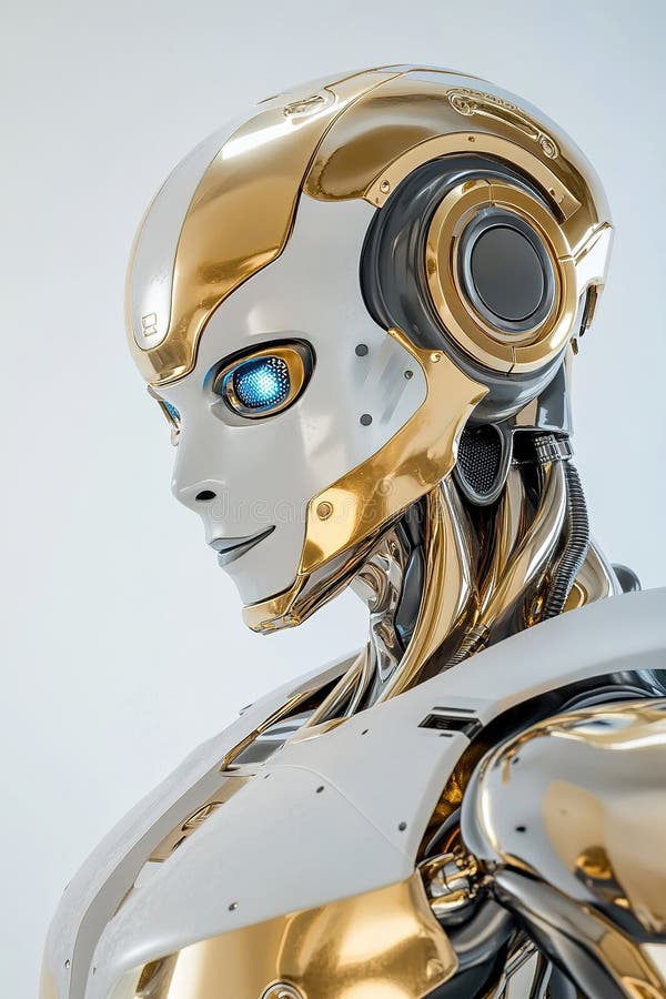 A Humanoid Robot Features a Stunning Combination of Polished Chrome and ...