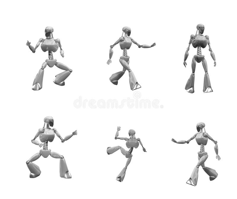 Humanoid Robot Figure, Android, 3d Render Stock Illustration ...
