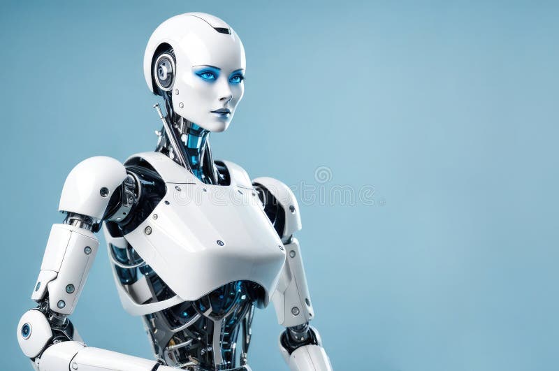 Humanoid Robot with Futuristic Technology. Concept Artificial ...