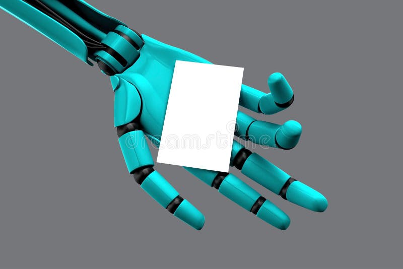 Robot Hand Holding a Passport with His Photo and Identification Number ...