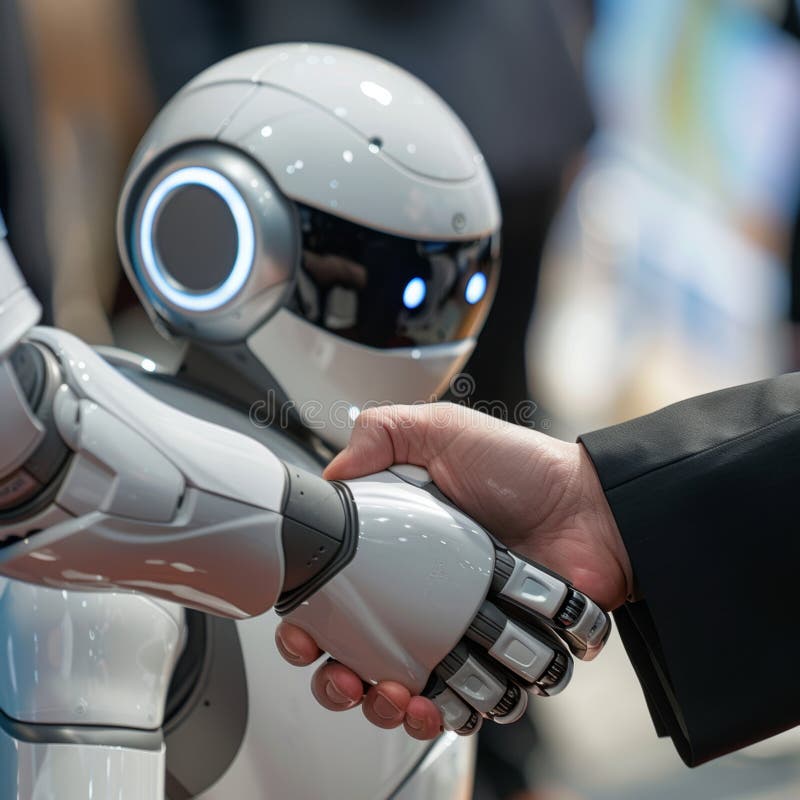 Humanoid Robot and Human Shaking Hands in a Cooperative Interaction at ...