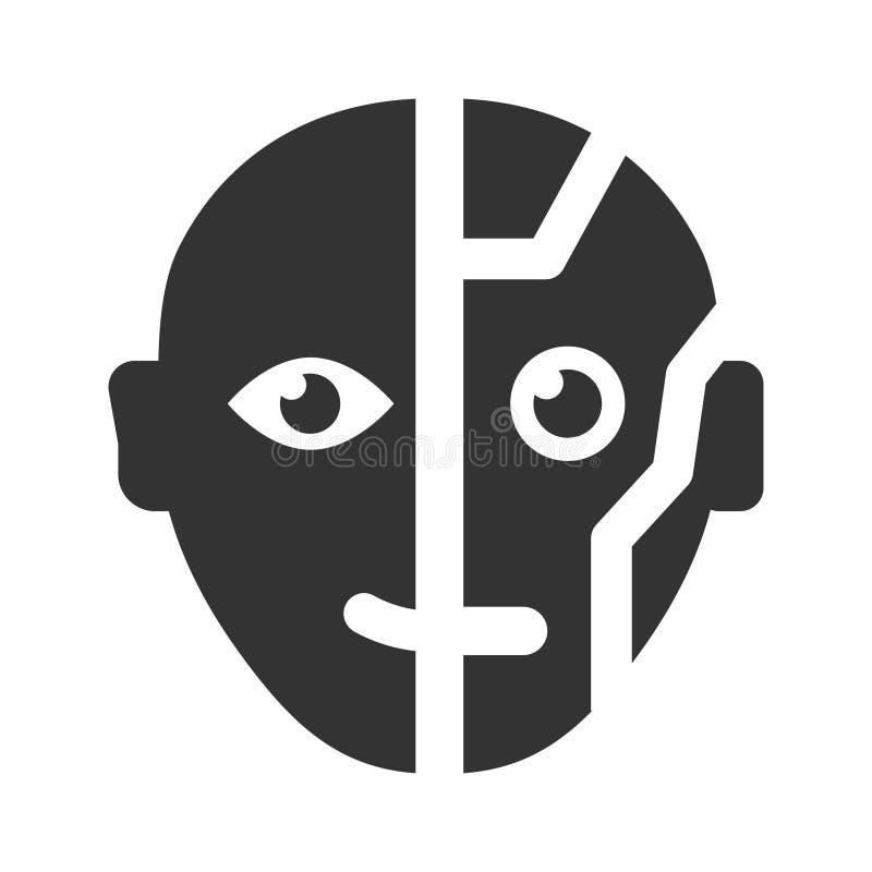 Humanoid robot icon stock vector. Illustration of science - 352423479