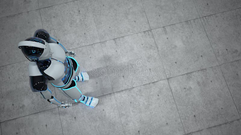 Humanoid Robot Industry Hall Stock Image - Image of cyborg, view: 235487617