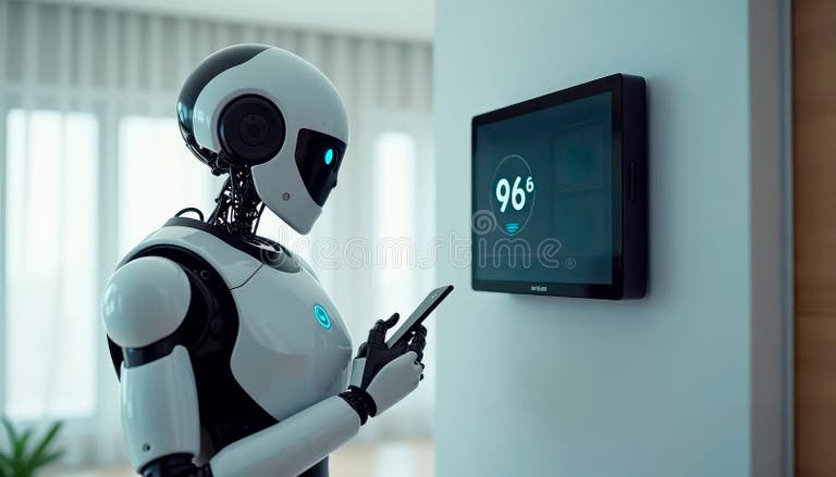 A Humanoid Robot Interacting with a Wall-mounted Smart Display ...