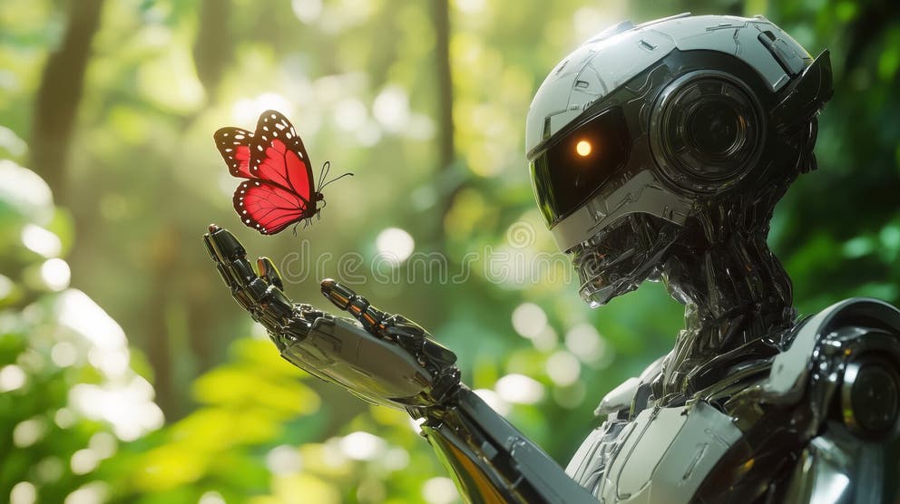 Humanoid Robot Interactions with Nature in a Lush Green Environment ...