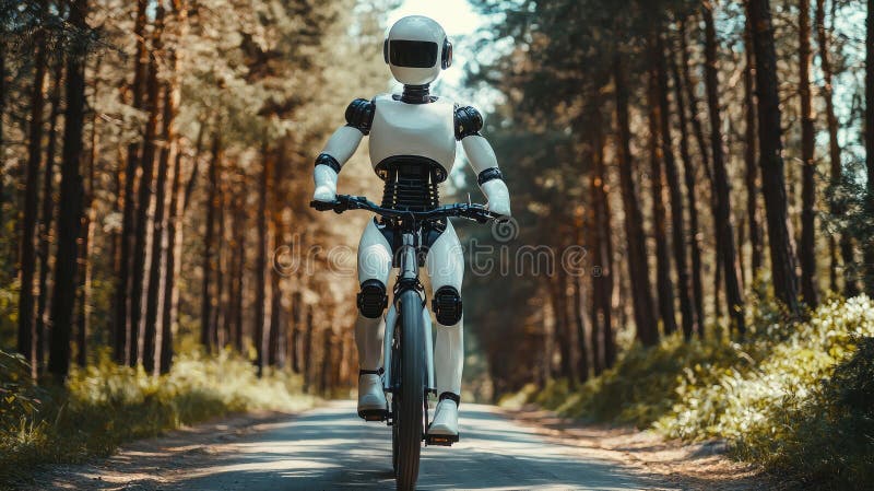 Humanoid Robot Riding Bicycle Stock Photos - Free & Royalty-Free Stock ...