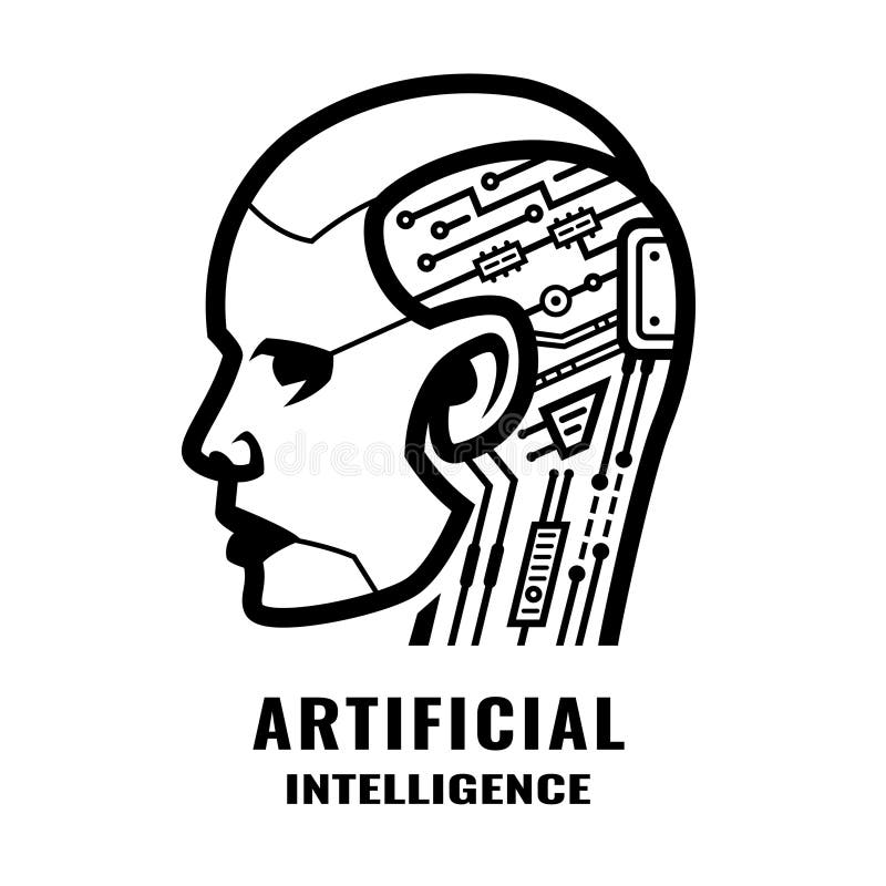 Humanoid Robot, Logo, Symbol. Stock Vector - Illustration of learning ...