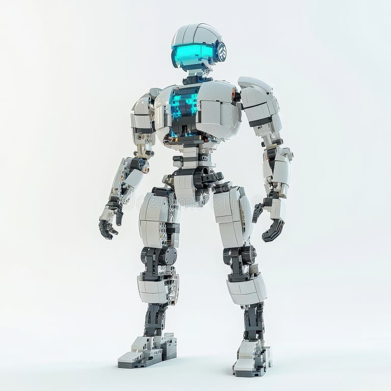 A Humanoid Robot Model Showcasing Intricate Design and Technology Stock ...