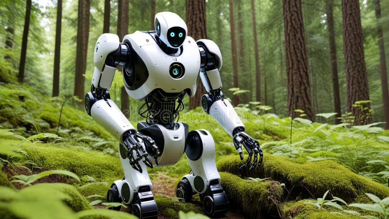 Robot Explores Dense Forest, Showcasing Advanced Technology in Natural ...