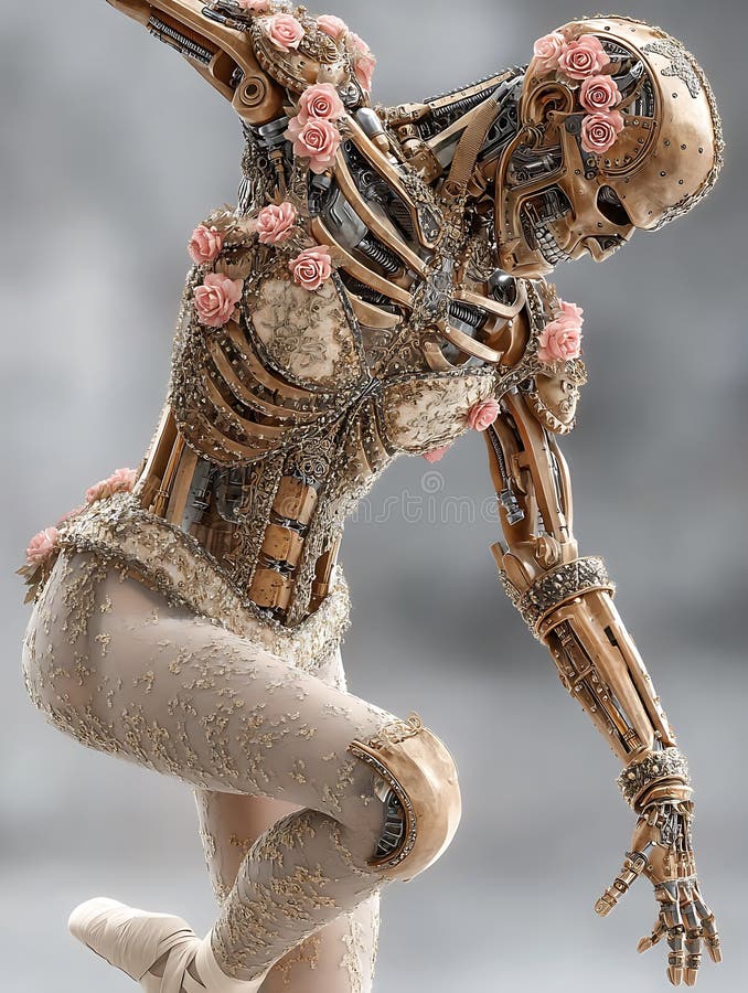 A Humanoid Robot Posed Like a Ballet Dancer Features Intricate ...