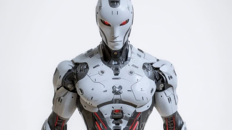 Humanoid Robot Programming on Computer in Modern Office Stock ...