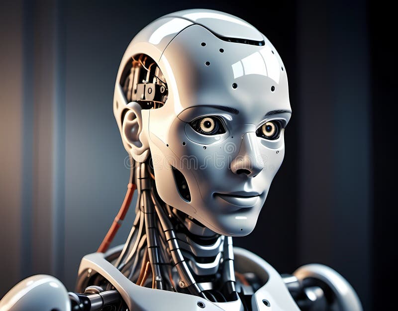 A Humanoid Robot Refining a Visualized Neural Network Model Using Advanced Algorithms Stock ...