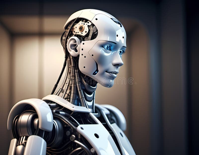 A Humanoid Robot Refining a Visualized Neural Network Model Using Advanced Algorithms Stock ...