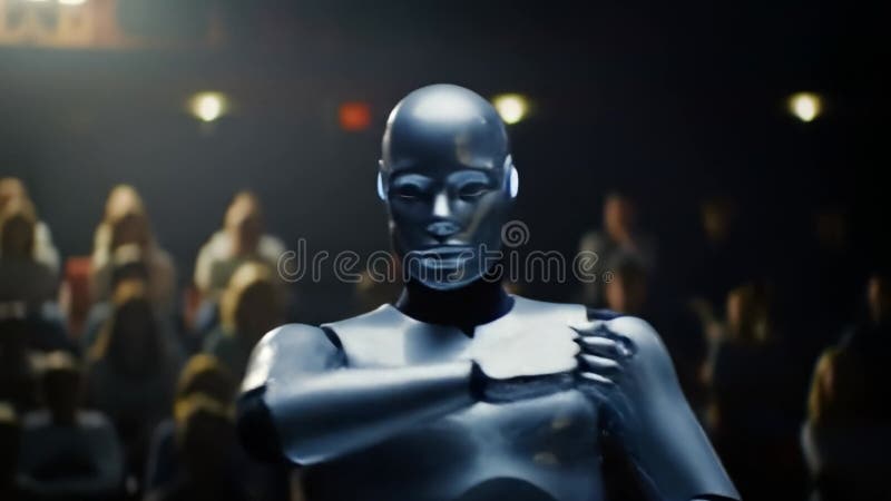 Humanoid Robot Interacts with Audience during Technology Demonstration ...