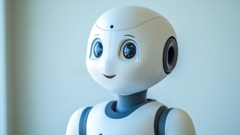 Humanoid Robot Showing Gentle and Empathetic Expression, Future of ...