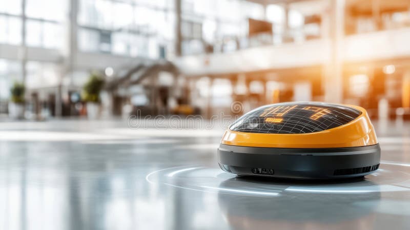A Humanoid Robot Sits on the Floor of a Modern Building, Showcasing ...