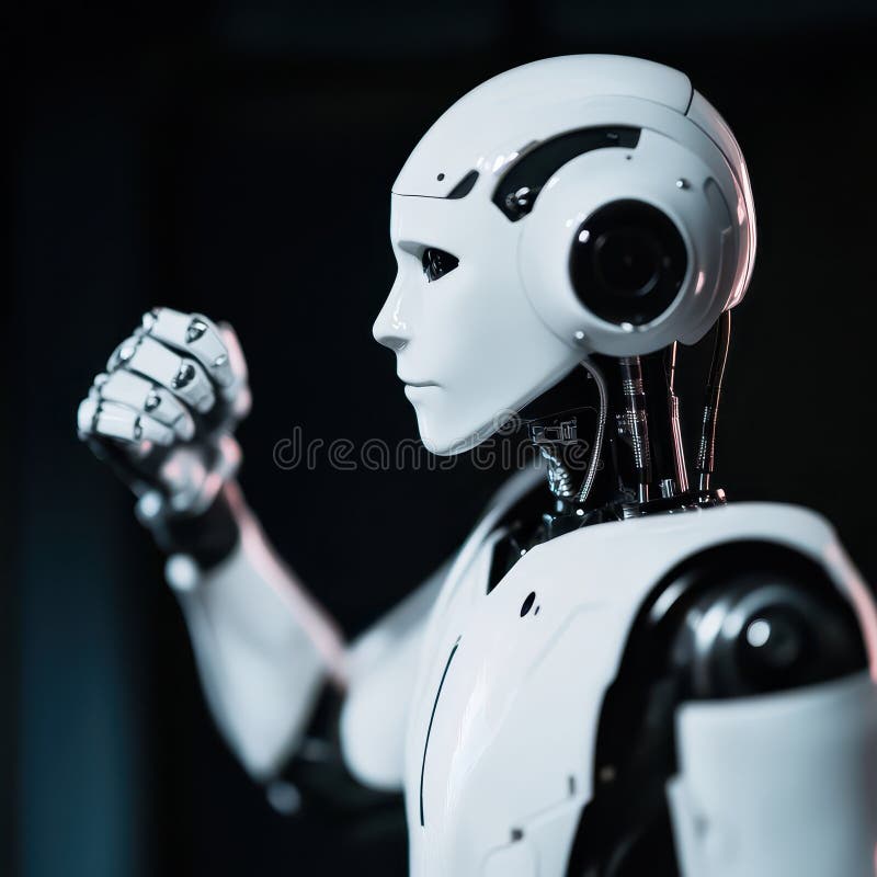 The Humanoid Robot Showcases Advanced Tech with Visible Circuits and ...