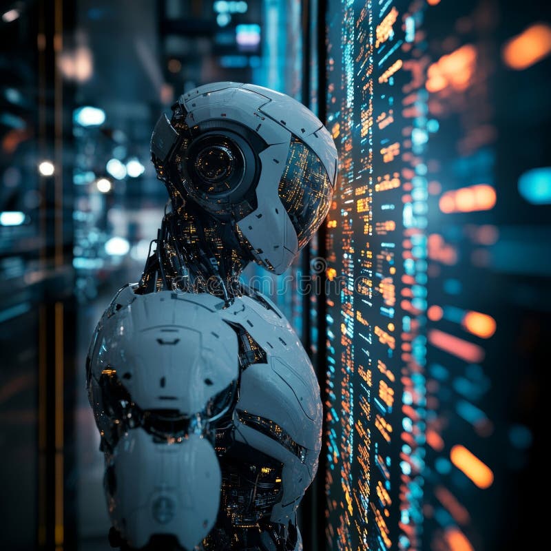 Robot Code Study stock illustration. Illustration of circuits - 335539546