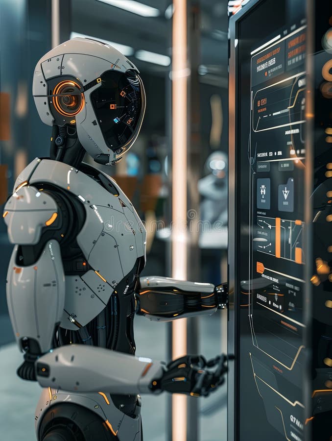 A Humanoid Robot with a Touchscreen Interface Interacts with a Human in ...