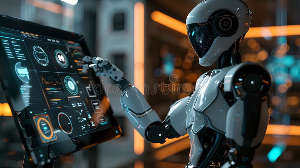 A Humanoid Robot with a Touchscreen Interface Interacts with a Human in ...