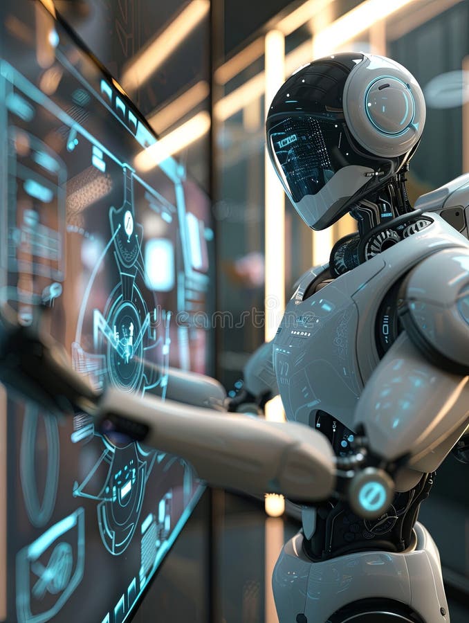 A Humanoid Robot with a Touchscreen Interface Interacts with a Human in ...