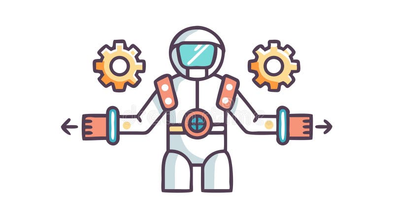 Humanoid Robot for Versatile Tasks and Automation, Vector Design ...