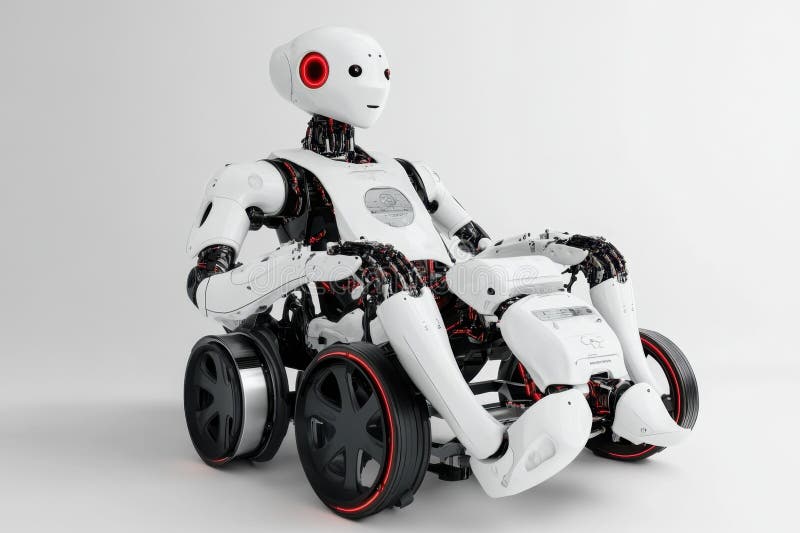 Humanoid Robot with Wheels Engages in a Demonstration of Mobility and ...
