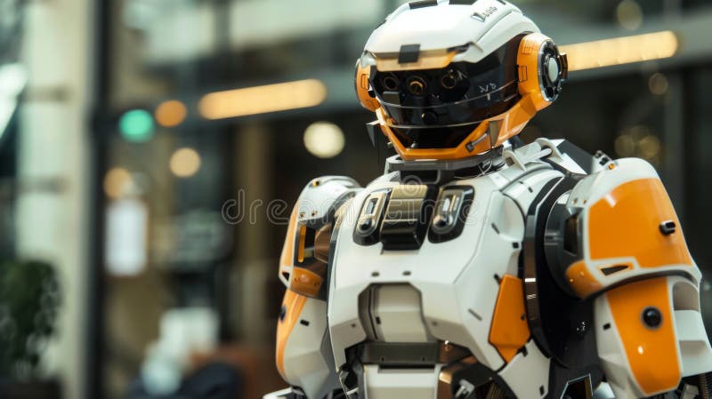 Advanced Humanoid Robot Standing in a Modern Facility Stock Image ... Advanced Humanoid Robot Standing in a Modern Facility Stock Image ...