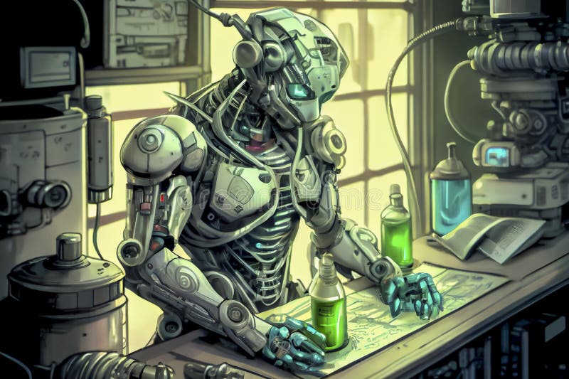 Research Laboratory, Generative Ai Illustration Stock Illustration ...