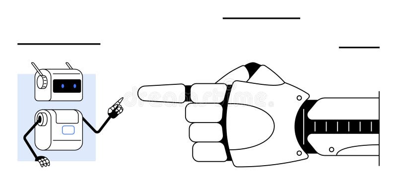 Humanoid Robot S Hand and Pointer Illustrating Communication between ...