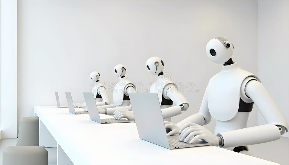 Multiple Identical White Humanoid Stock Illustrations – 30 Multiple ...