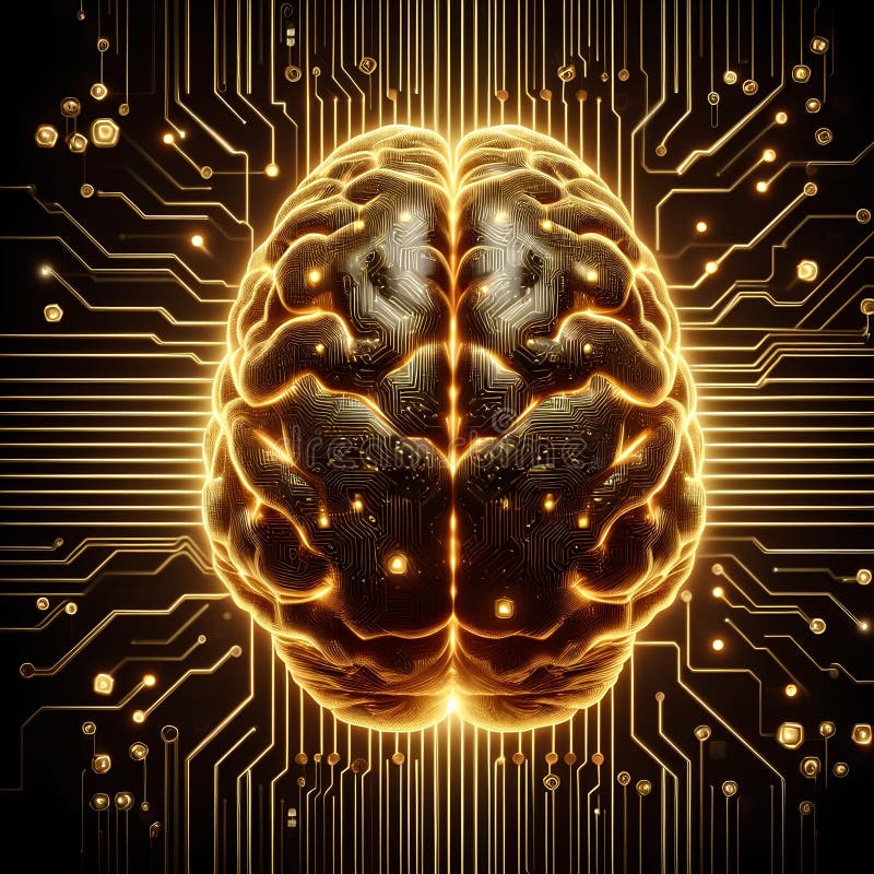 Humans and Artificial Intelligence in the Future. Stock Photo - Image ...