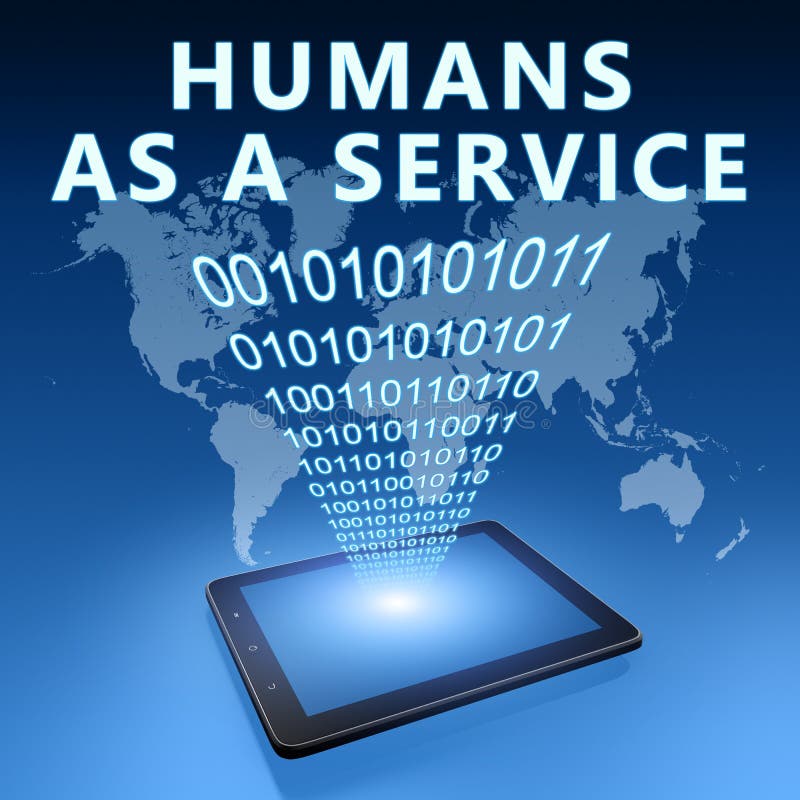 Humans as a Service stock illustration. Illustration of business ...