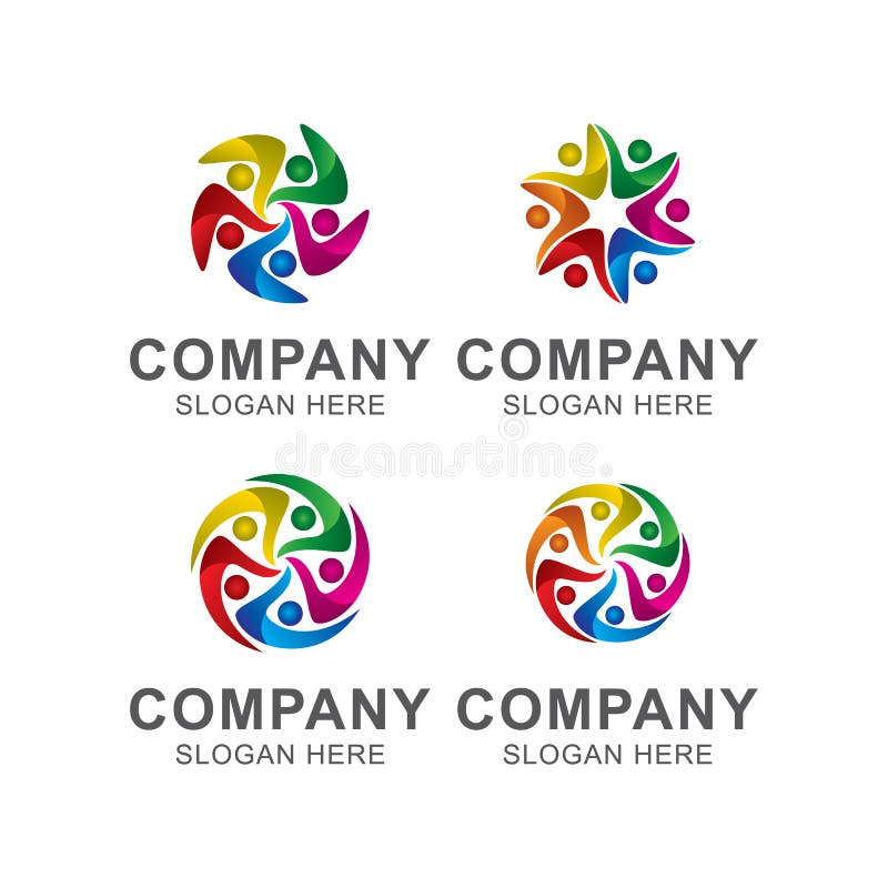 Humans Circle Great for Community Connecting Stock Vector ...