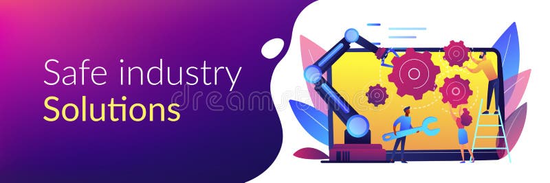 Collaborative Robotics App Interface Template. Stock Vector - Illustration of robotics, robotic ...