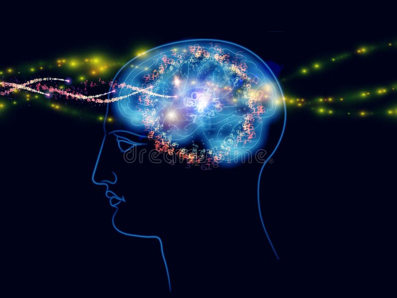 Between humans and digits stock illustration. Illustration of computer ...