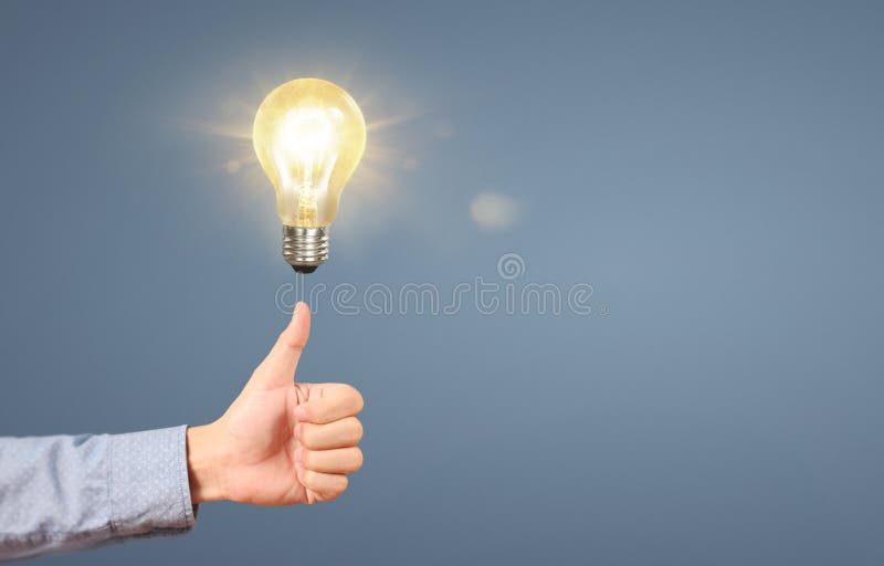 Humans Hold Light Bulbs in Hand Innovative Technology Stock Image ...