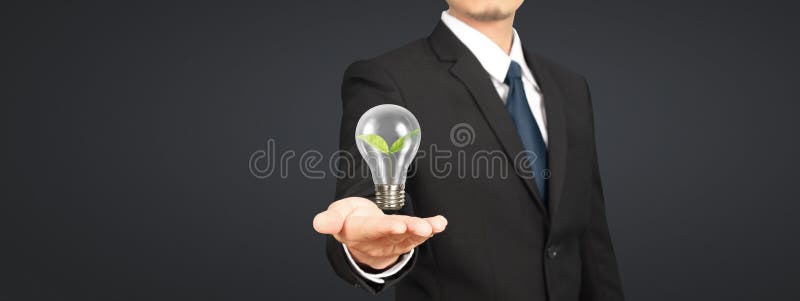 Humans Hold Light Bulbs in Hand Innovative Technology Stock Image ...