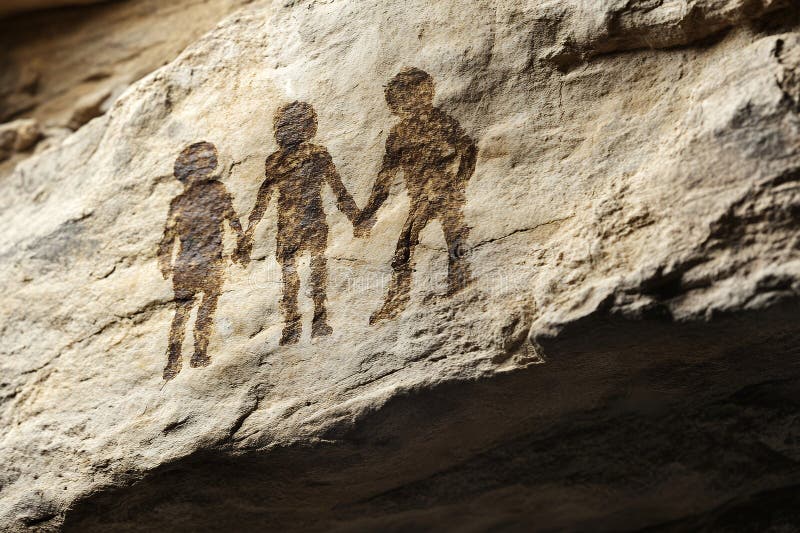 Humans and Neanderthals Interbreeding 47,000 Years Ago Stock Image ...