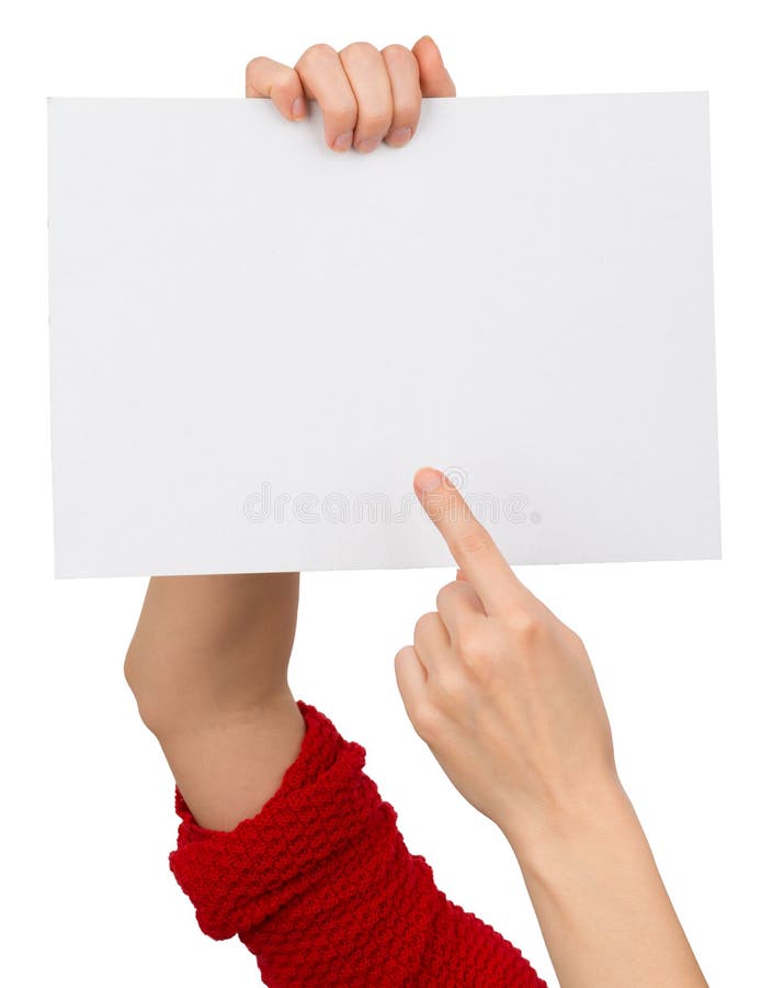 Humans Right Finger Pointing Empty Card Stock Photos - Free & Royalty ...
