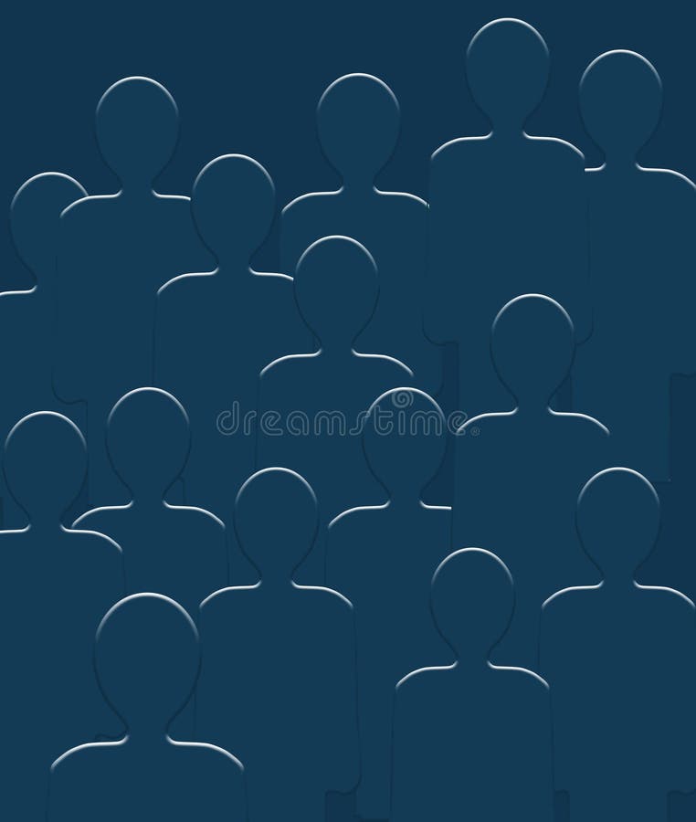 Humans Stand Side by Side in a Group in this Abstract Silhouetted Stock ...
