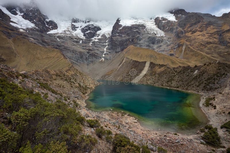 Humantay Lake In Peru On Salcantay Mountain In The Andes Stock Image ...