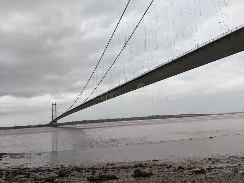 Humber Bridge Looking South Stock Photo - Image of transport, line ...